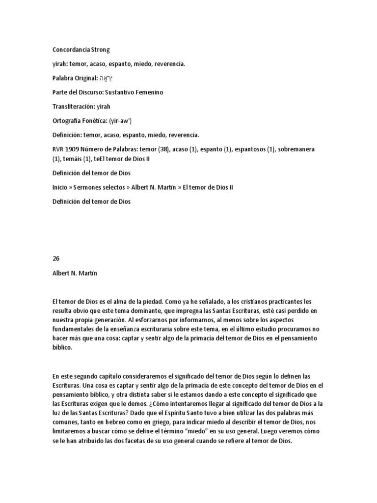 El Termor A La Luz de La Biblia | PDF | Temor | Moisés