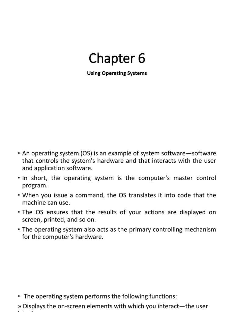 Computer Chapter 6 | PDF | Operating System | Graphical User Interfaces