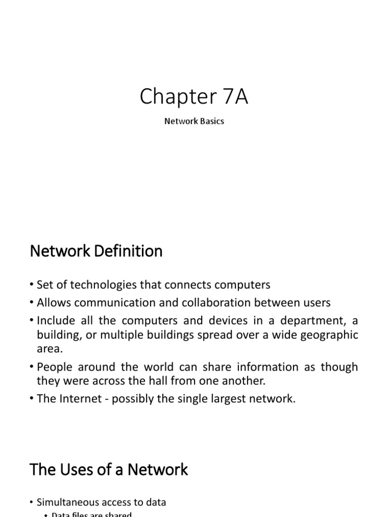 Computer Chapter 7 A | PDF | Network Topology | Computer Network
