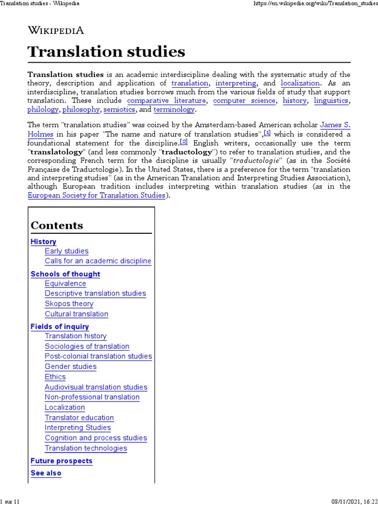 Translation Studies | PDF | Applied Linguistics | Interpretation ...