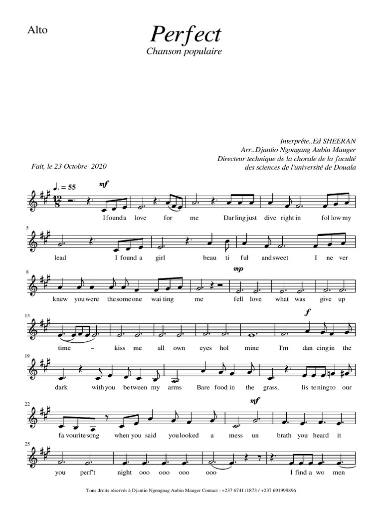 Perfect: Chanson Populaire | PDF