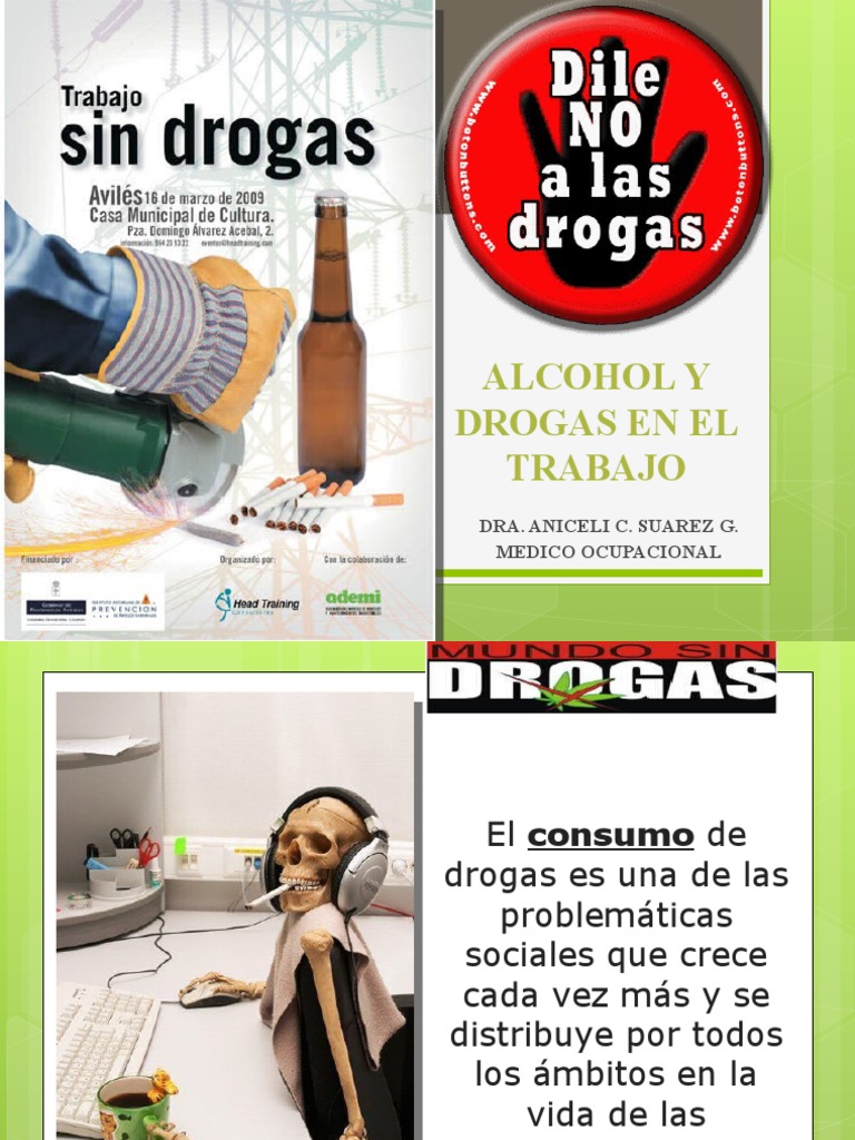 Alcohol y Drogas en El Trabajo Charla | PDF | Drogas | Cáncer