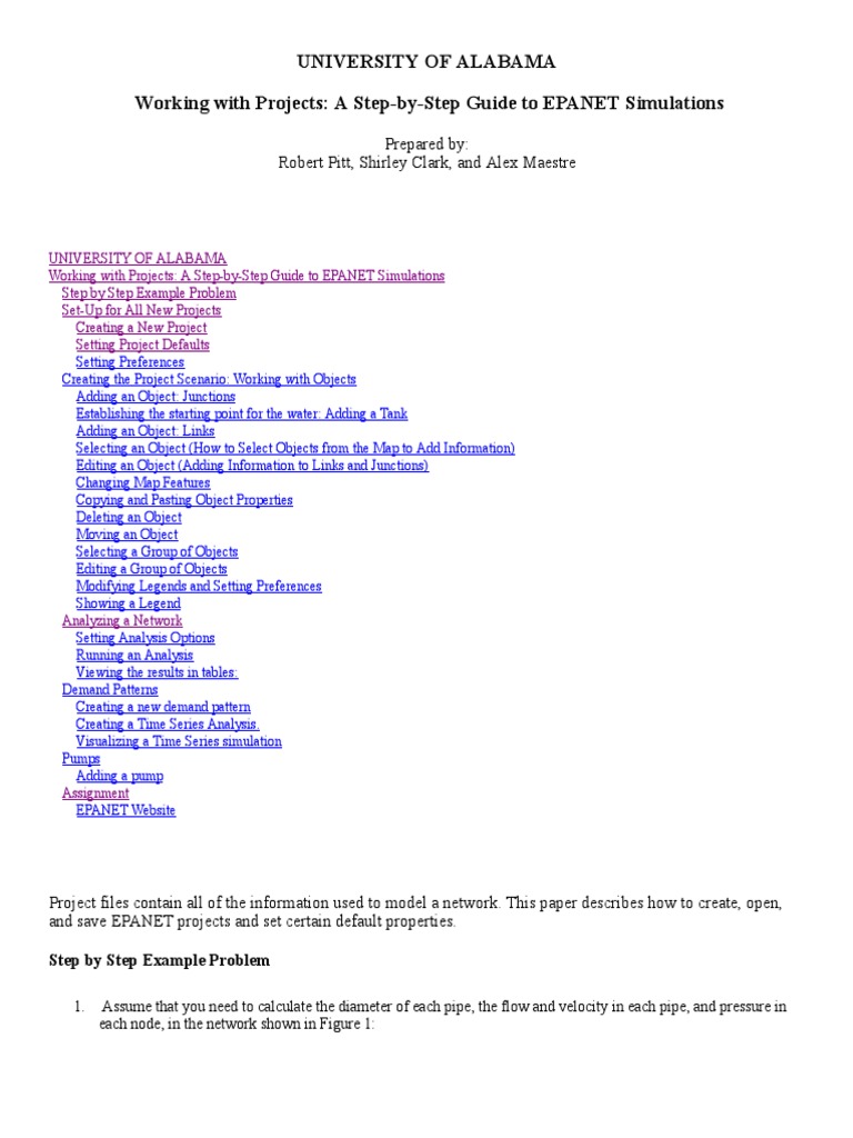 A Step by Step Guide To EPANET Simulations | PDF | Button (Computing) | Software
