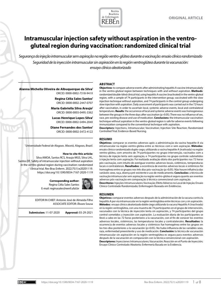 Intramuscular Injection | PDF | Vaccines | Injection (Medicine)