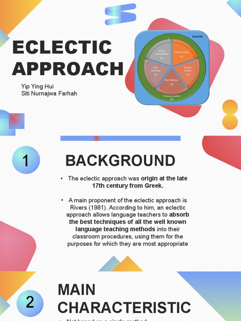Eclectic Approach | PDF | Language Education | Teachers