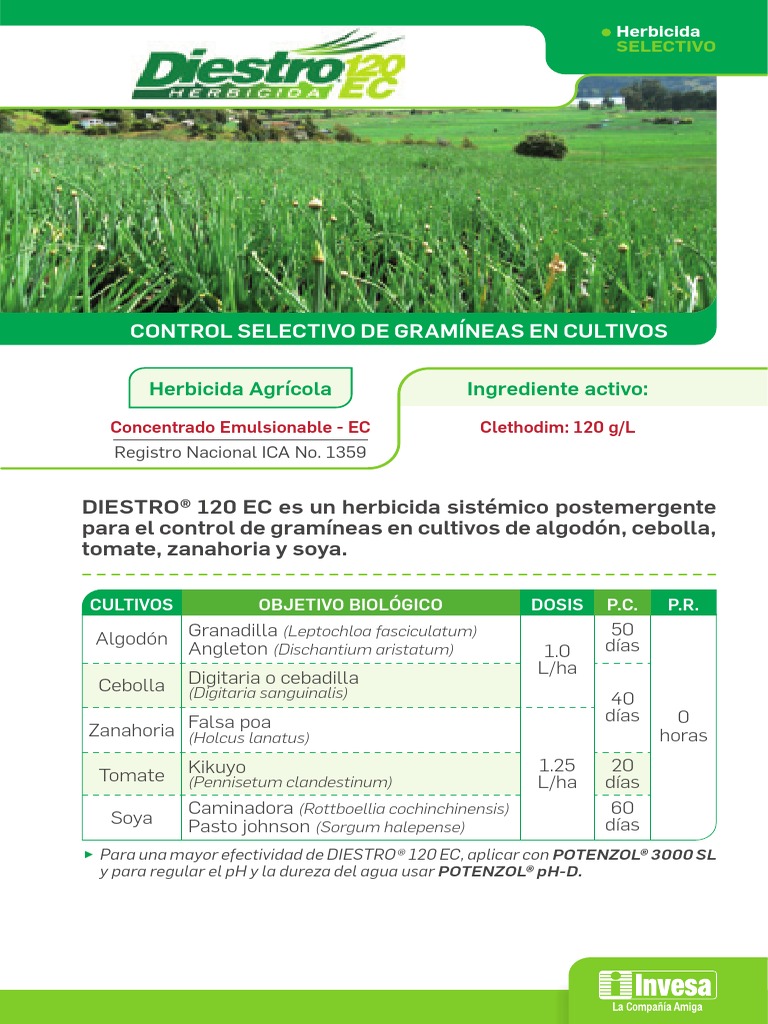 Control Selectivo de Gramíneas en Cultivos | PDF