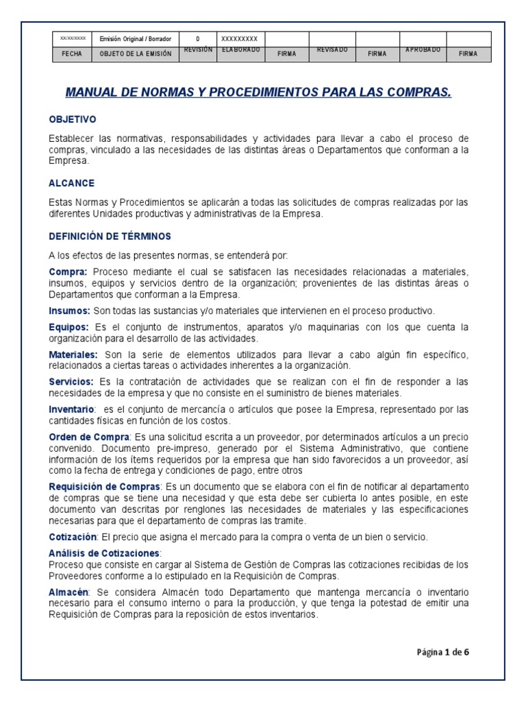 5 Manual - de - Compras - Materiales, Insumos, Equipos y Suministros ...