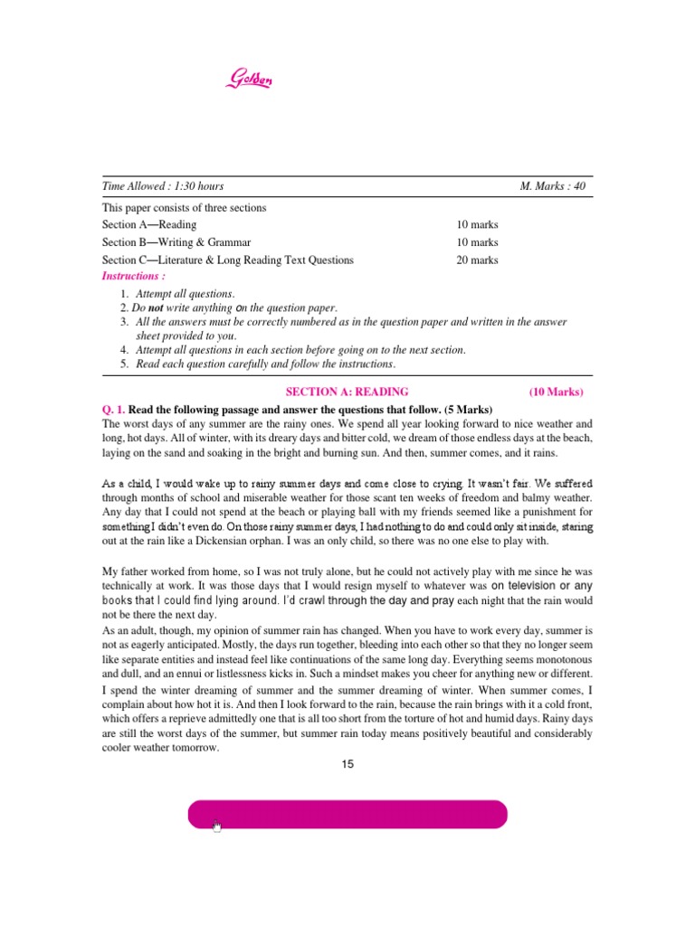 Class10 Set B Preboard | PDF | Nous | Soul