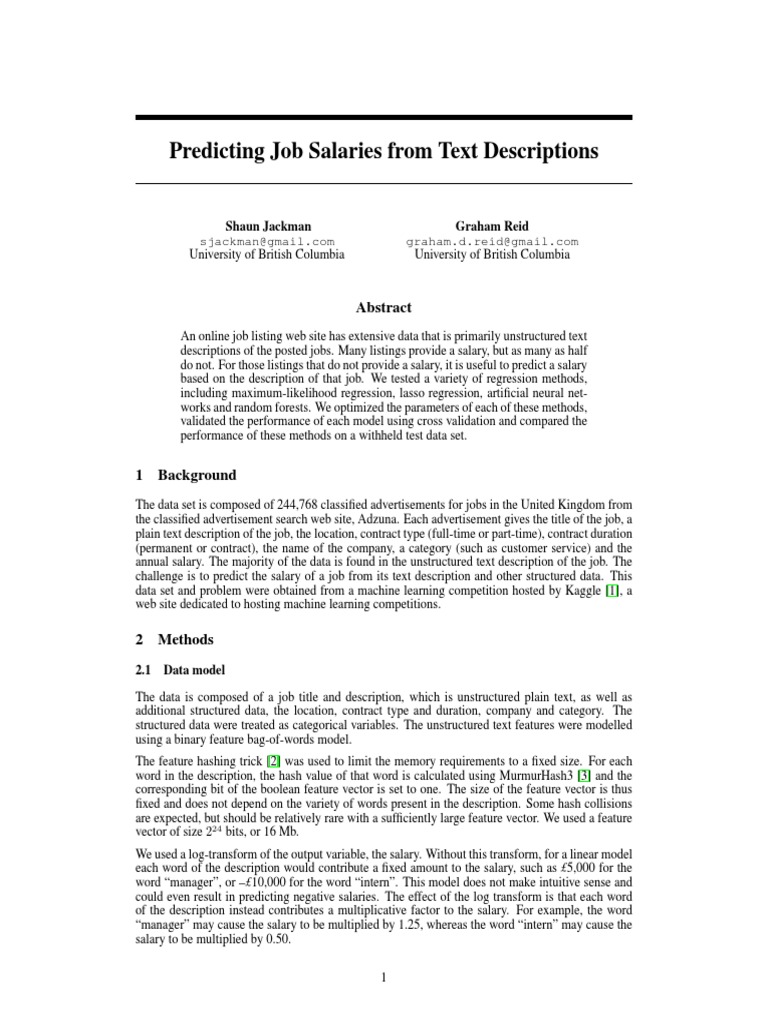 Predicting Job Salaries from Text Descriptions Using Machine Learning ...