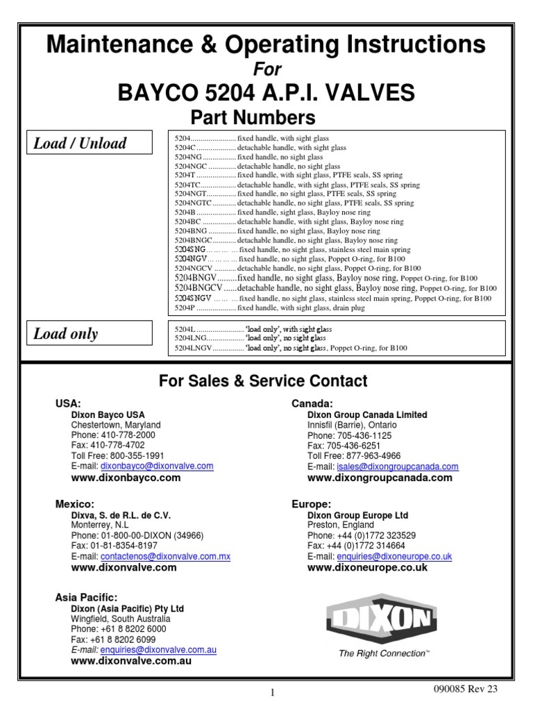 5204 Series API Valve Original | PDF | Valve | Bearing (Mechanical)