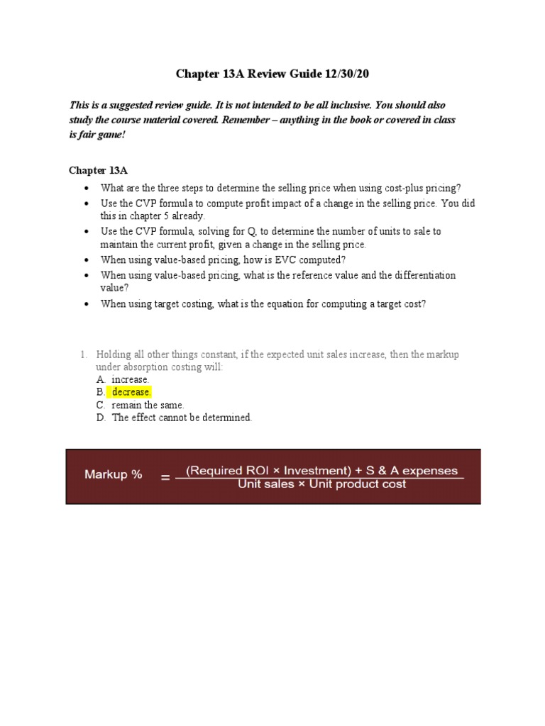 Chapter 13A Review Guide | PDF | Business Process | Business