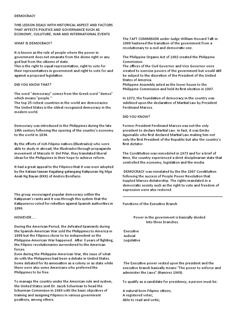 PolGov Notes | PDF | Democracy | Political Ideologies