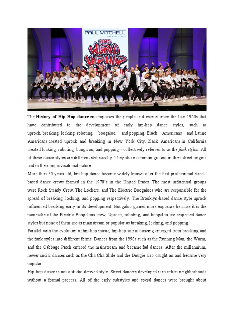 Hiphop Street Dance | PDF | Urban Street Dance And Music | American ...