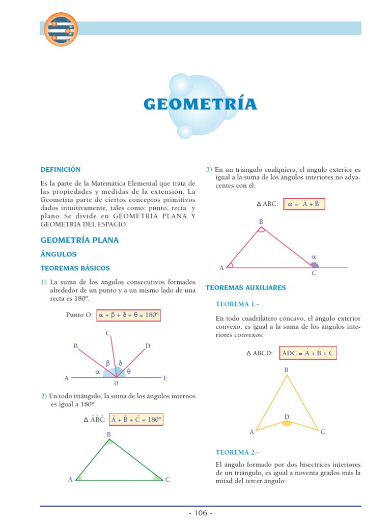 formulario_geometria | Triángulo | Geometría plana o euclidiana