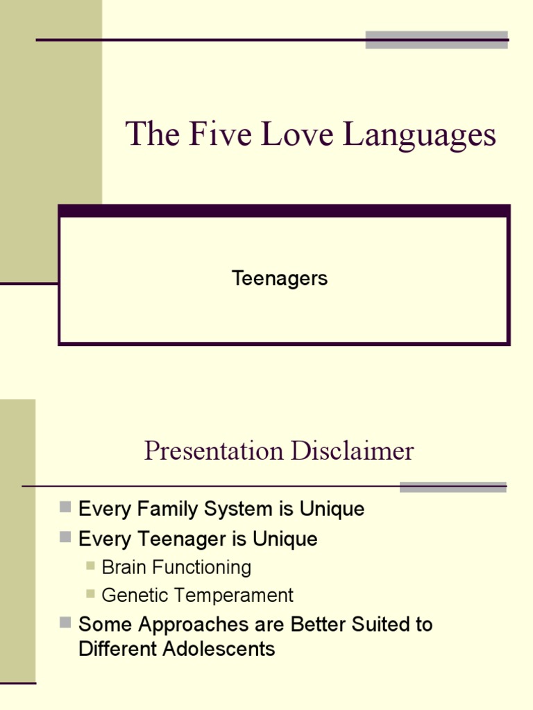 The Five Love Languages | PDF | Adolescence | Communication