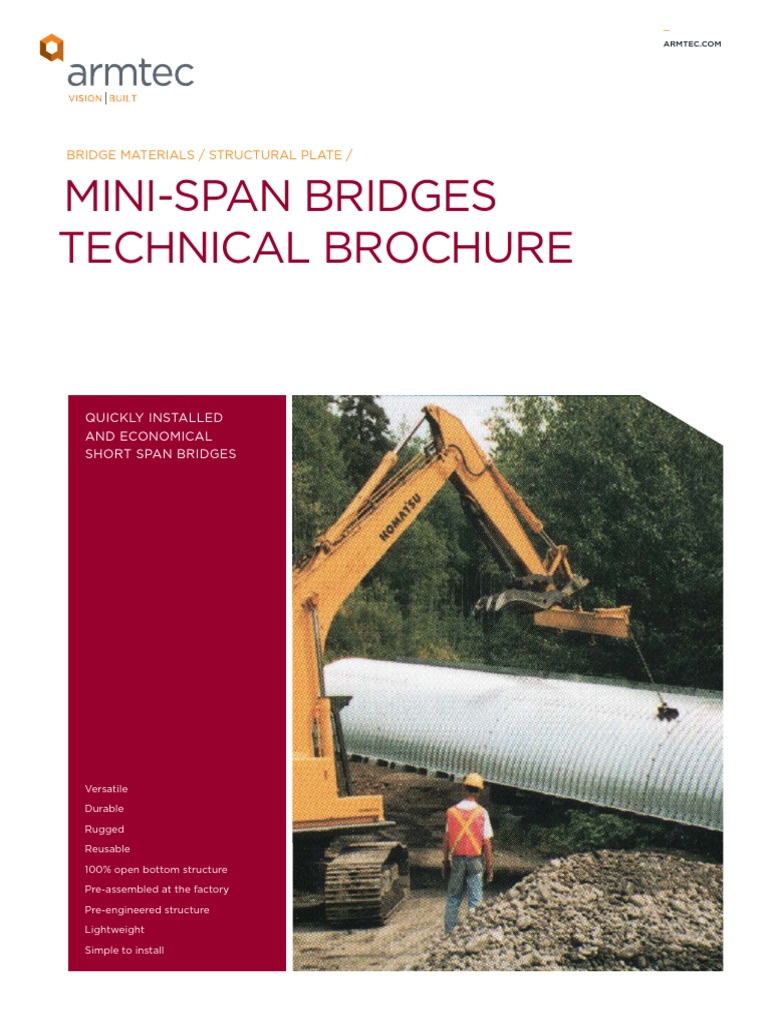 Armtec Structural Plate Mini Span Bridges | PDF | Foundation ...