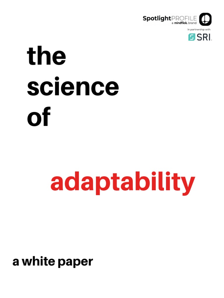 The Science Of: Adaptability | PDF | Behavior | Mindset