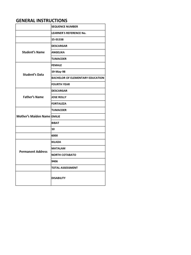 Updated TES 2018 Template | PDF | Learning