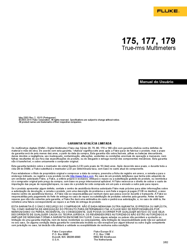 manual multímetro fluke 179 | PDF | Diodo | Corrente alternada