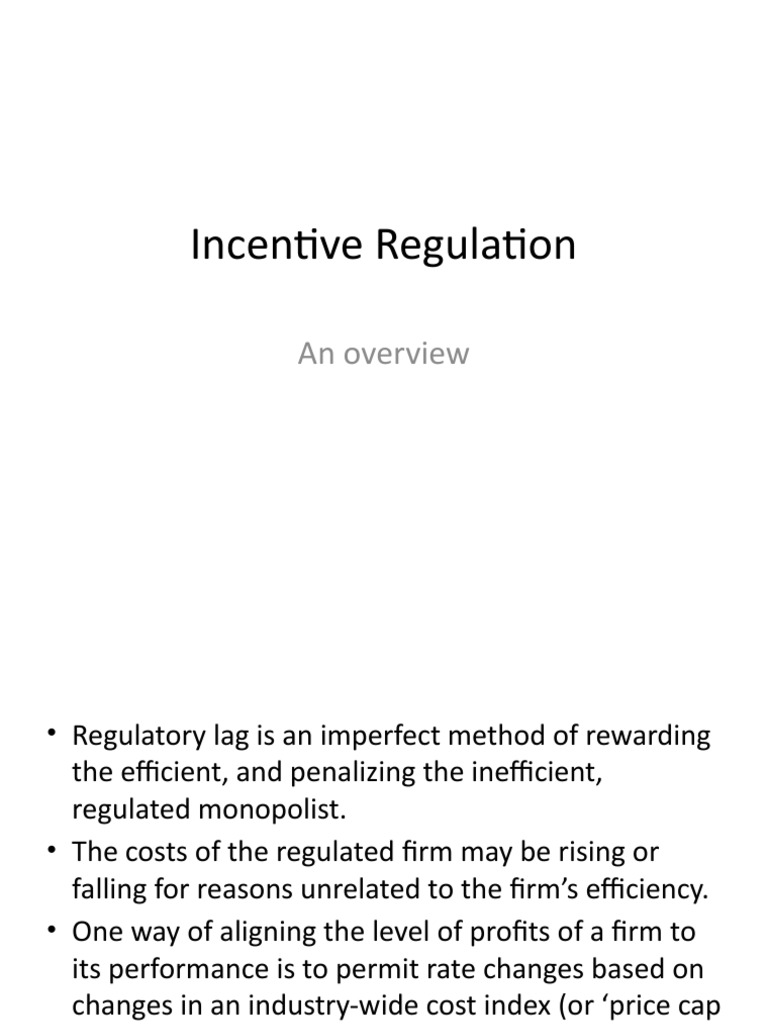 Incentive Regulation | PDF