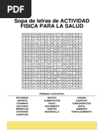 Sopa de Letras Vida Saludable | PDF