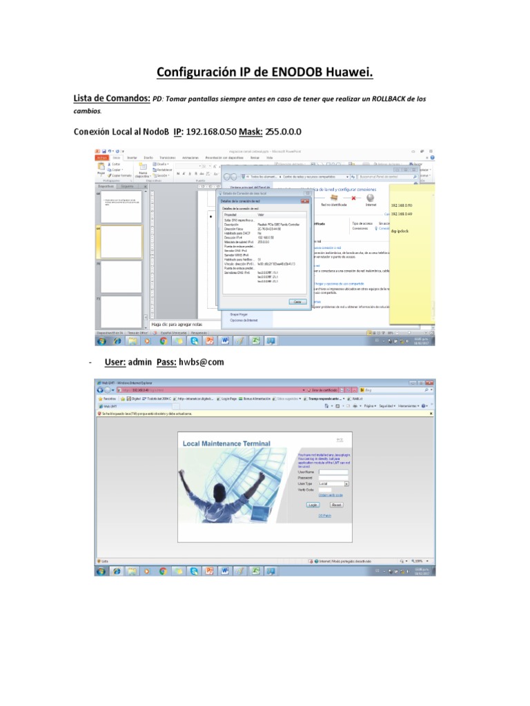 Configuración IP Huawei EnodeB | Descargar gratis PDF | Dirección IP ...