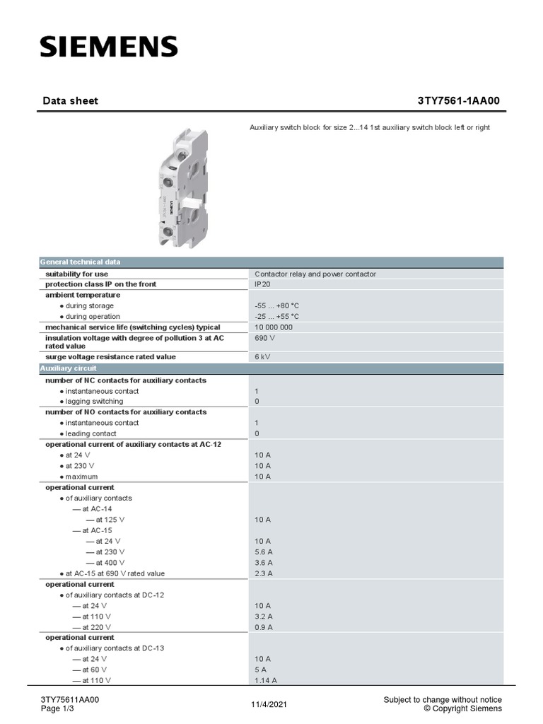 3TY75611AA00 Datasheet en | PDF | Electronics | Components