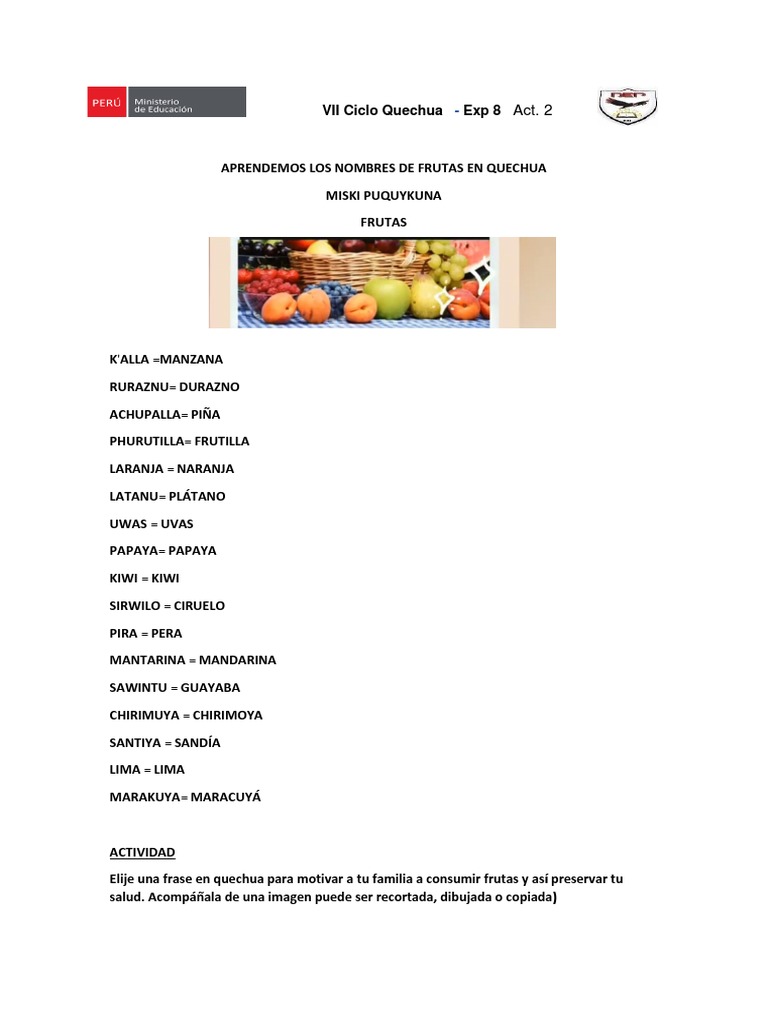 ACT 2 8va Exp - Ciclo VII | PDF