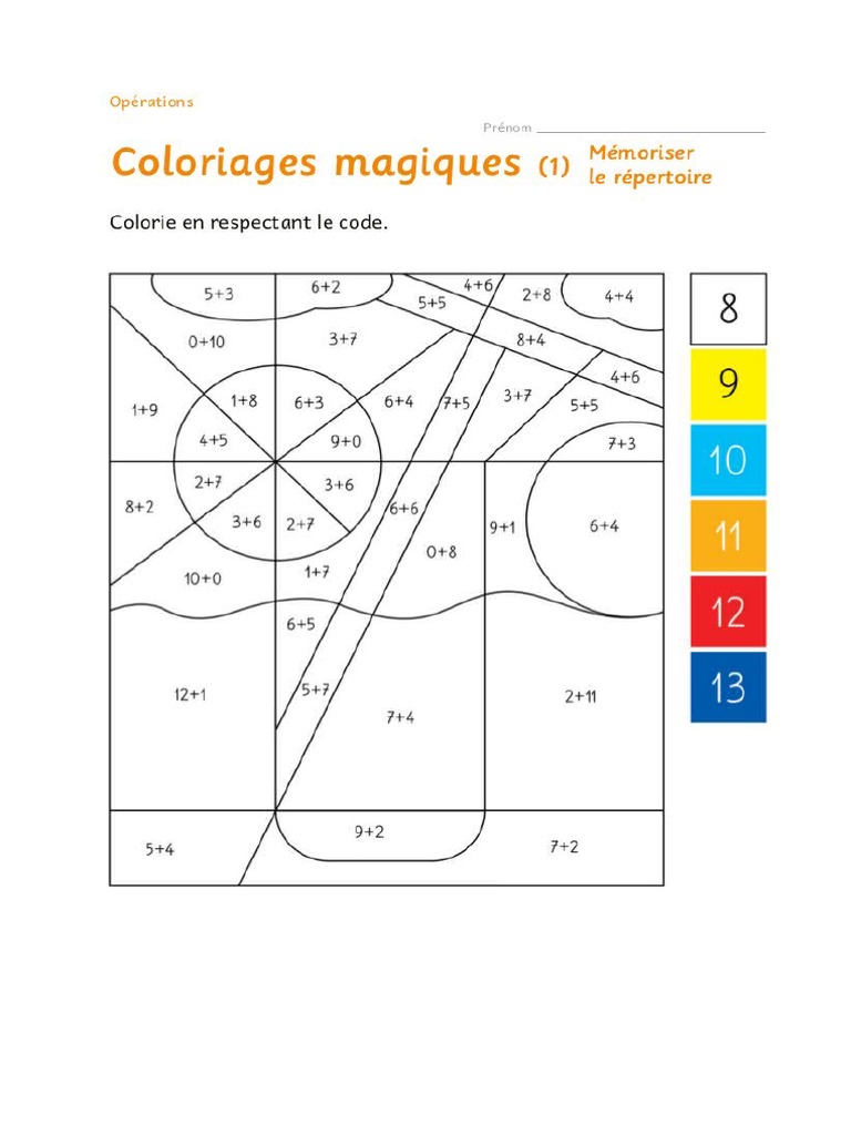 Coloriage Magique | PDF