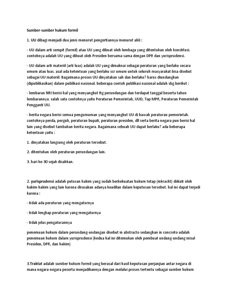 Sumber-Sumber Hukum Formil | PDF | Politik | Ilmu Sosial
