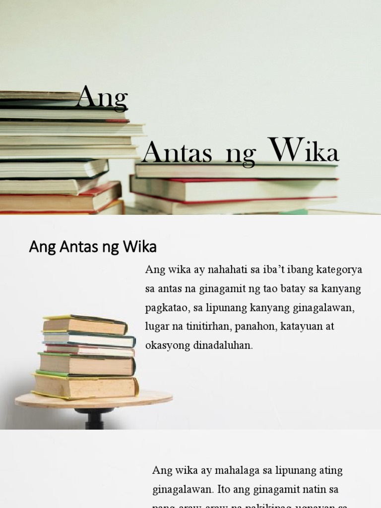 Antas NG Wika PDF | PDF
