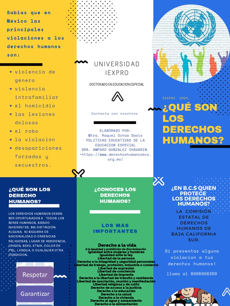 TRIPTICO DERECHOS HUMANOS - PDF 1 | PDF | Libertad | Derechos humanos