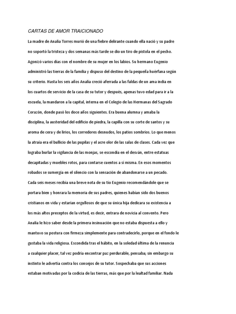 Cartas de Amor Traicionado Isabel-Allende | PDF | Amor