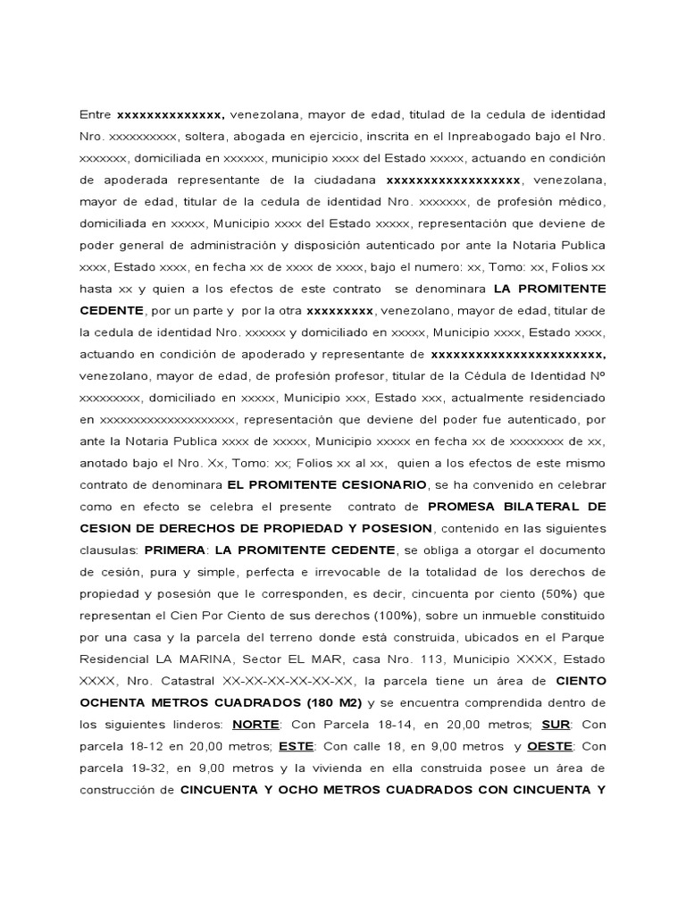 Promesa de Cesion | PDF | Justicia | Ciencias sociales