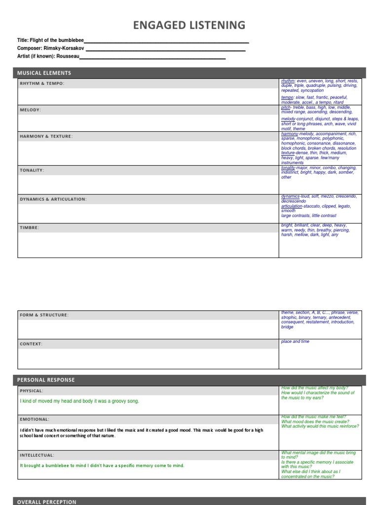 Engaged Listening: Musical Elements | Download Free PDF | Musical ...