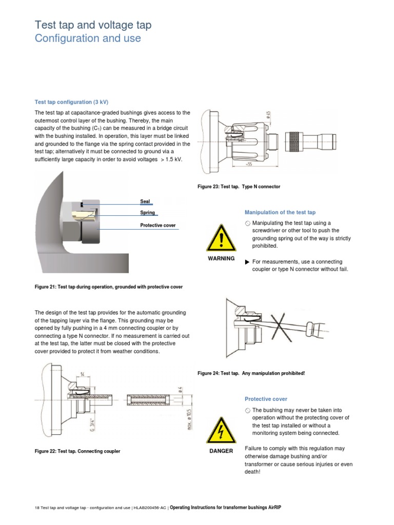 Test Tap & Voltage Tap Configuration & Use HLAB200456 (Micafil - ABB ...