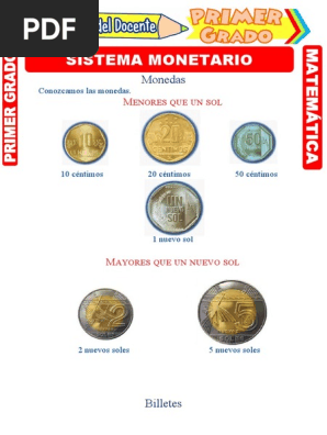 Hojas De Trabajo Para Identificar Monedas Segundo Grado