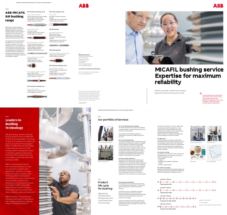 07 - ABB MICAFIL Bushings Customer Service Flyer English | PDF ...