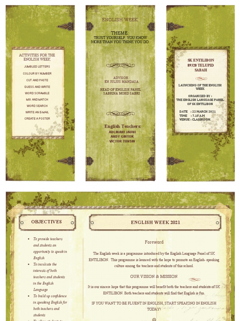 Brochure English Week SKET | PDF | English Language | Linguistics