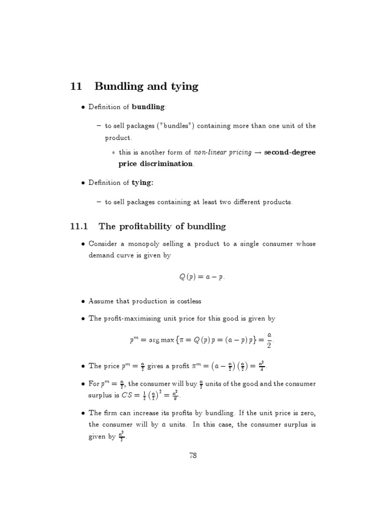 Bundling and Tying | PDF | Monopoly | Profit (Economics)