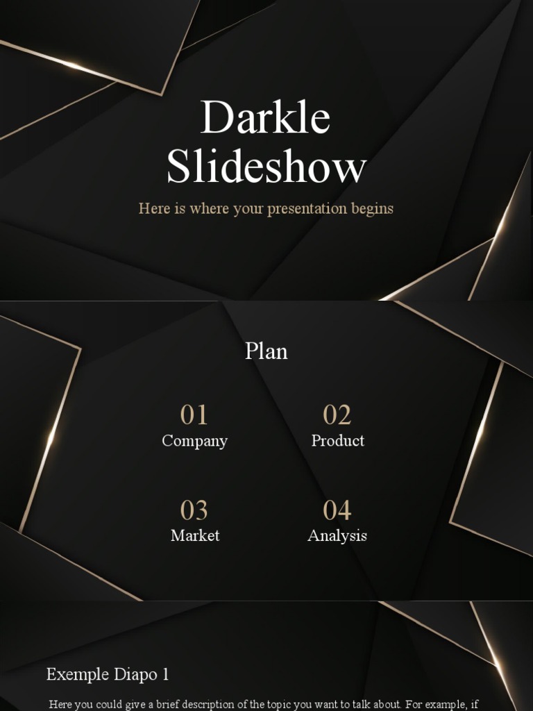 Darkle Slideshow by Slidesgo | PDF