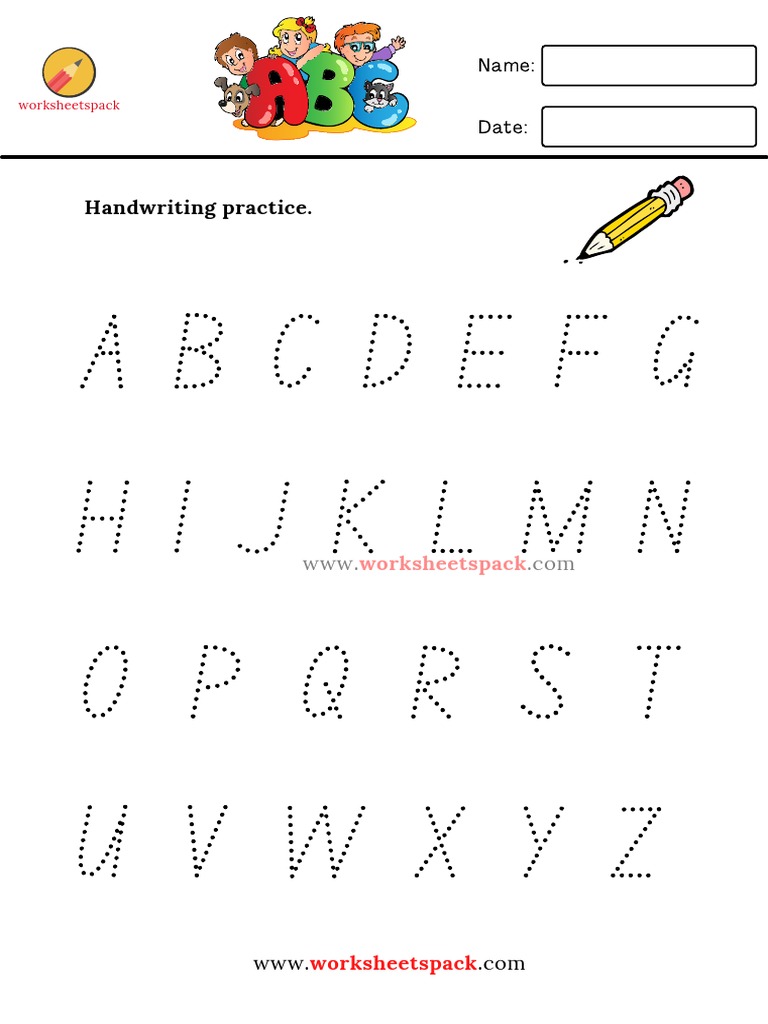 Abcdefg Hijklmn O P Q R S T Uvwxyz: Handwriting Practice | PDF