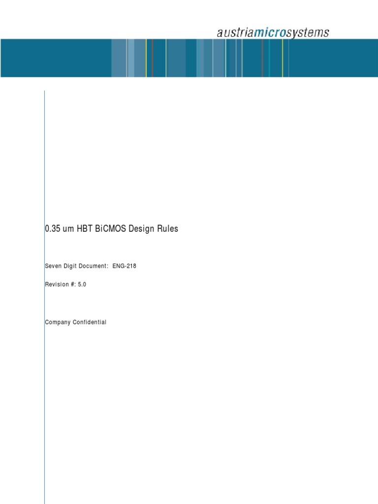 0.35 Um HBT Bicmos Design Rules 1065 | PDF | Mosfet | Field Effect ...