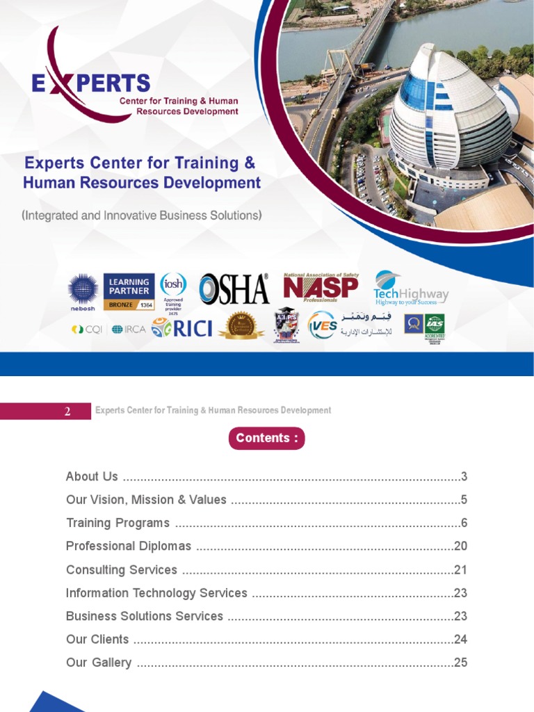Experts Center For Training Profile | PDF | Iso 9000 | Entrepreneurship