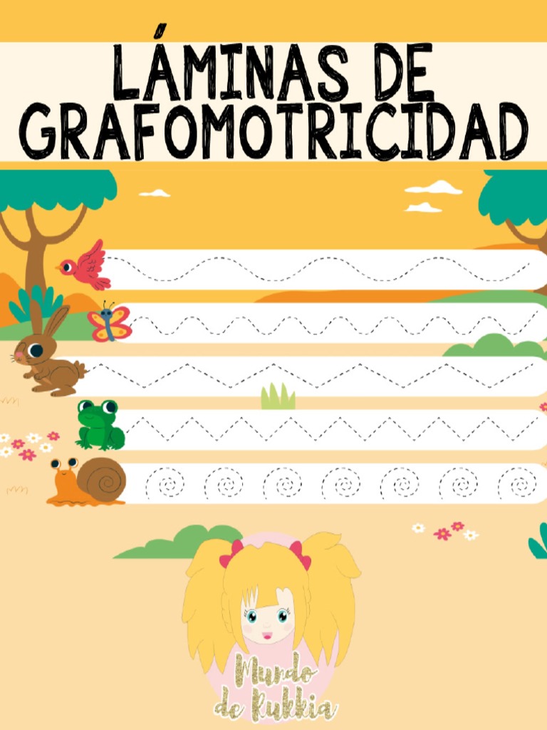 Láminas de Grafomotricidad Con Animalitos Por Mundo de Rukkia | PDF