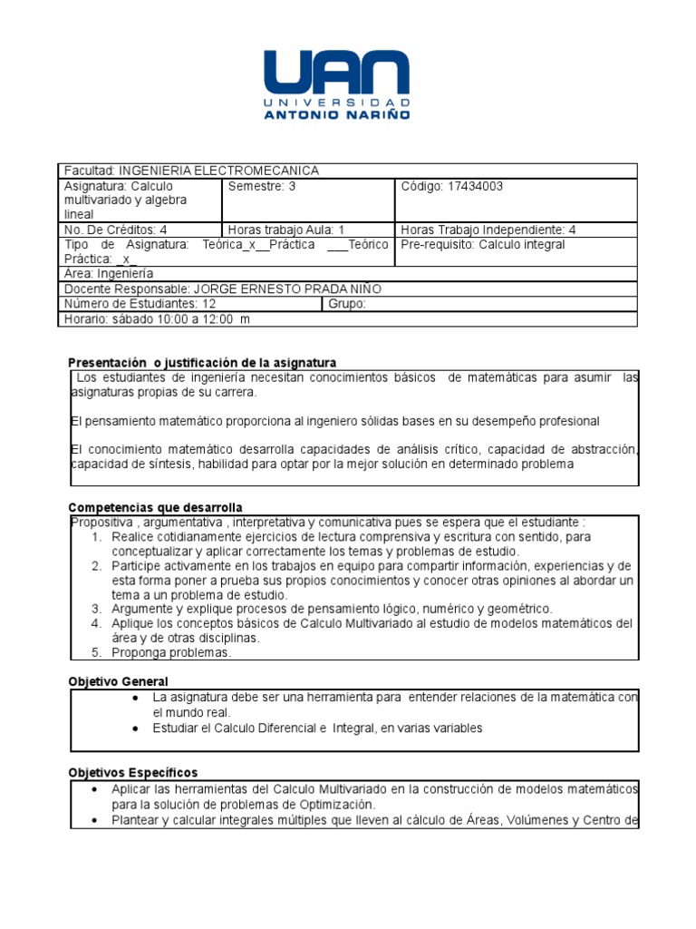 Calculo Multivariado y Algebra Lineal | PDF | Espacio vectorial ...