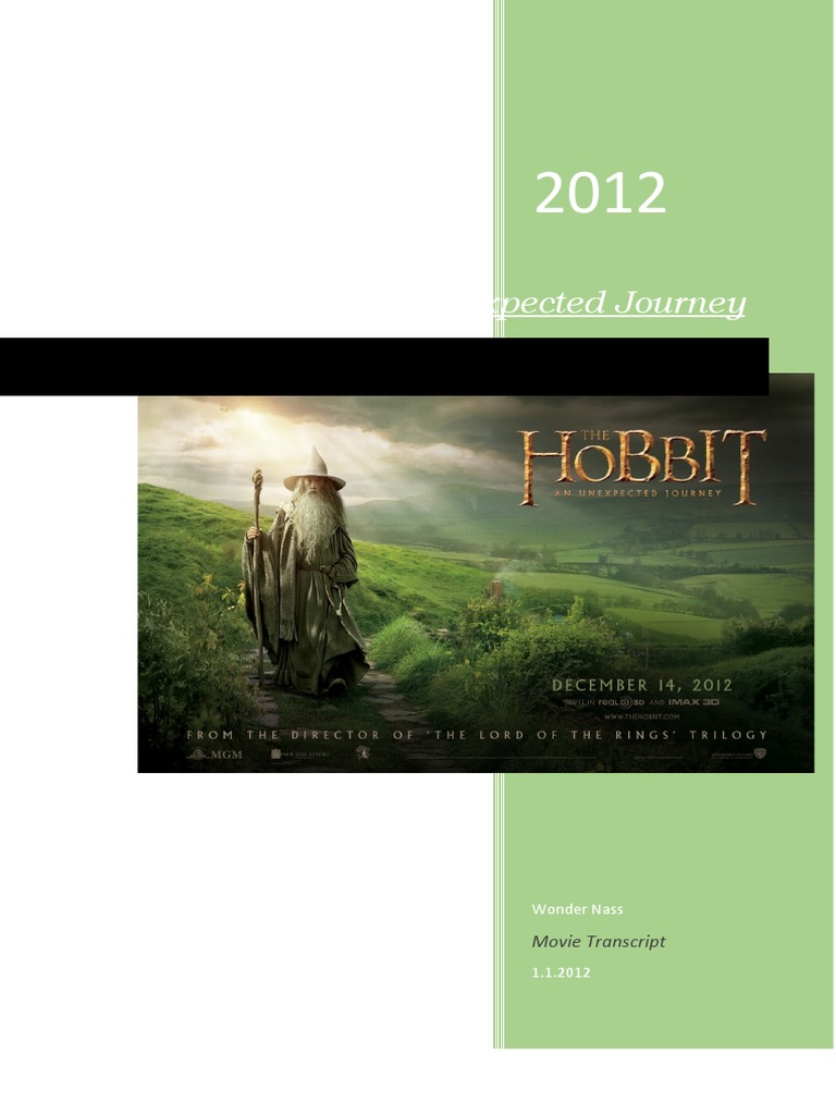 Hobbit Script | PDF | Bilbo Baggins | The Lord Of The Rings