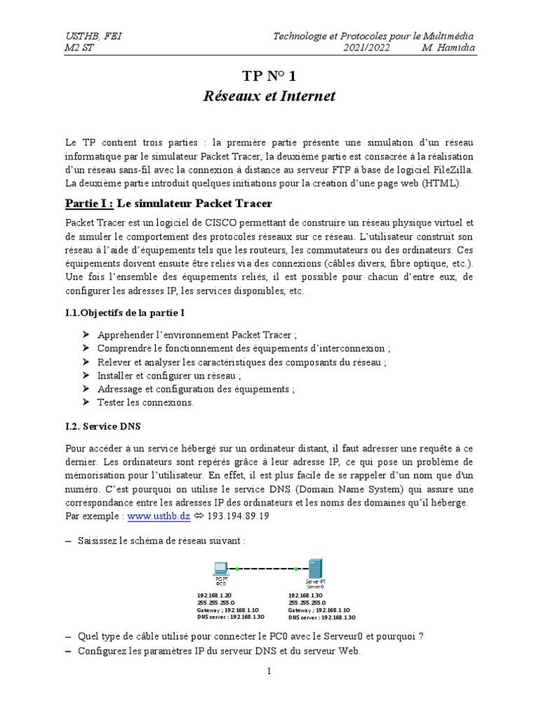 TP 1 - TPM | Download Free PDF | Internet et Web | Internet