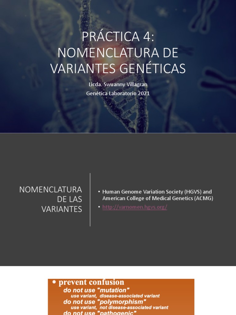 Genetic Variant Nomenclature Guide | PDF | Genetic Code ...