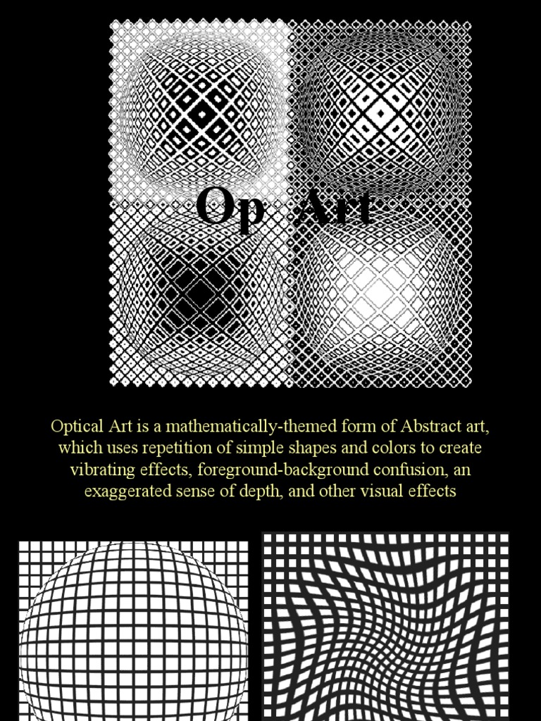 Op Art Techniques PPT 2021 | PDF | Home & Garden